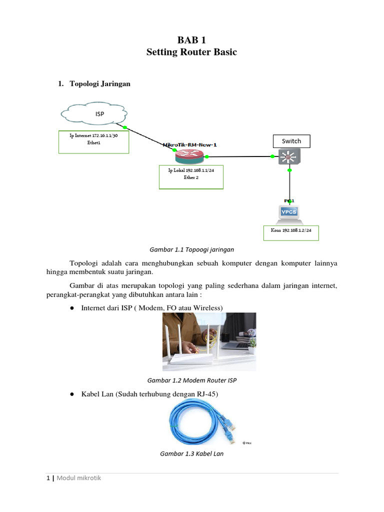 Bab 2 Modul Setting Router Mikrotik Basic Pdf Game And Aktivitas