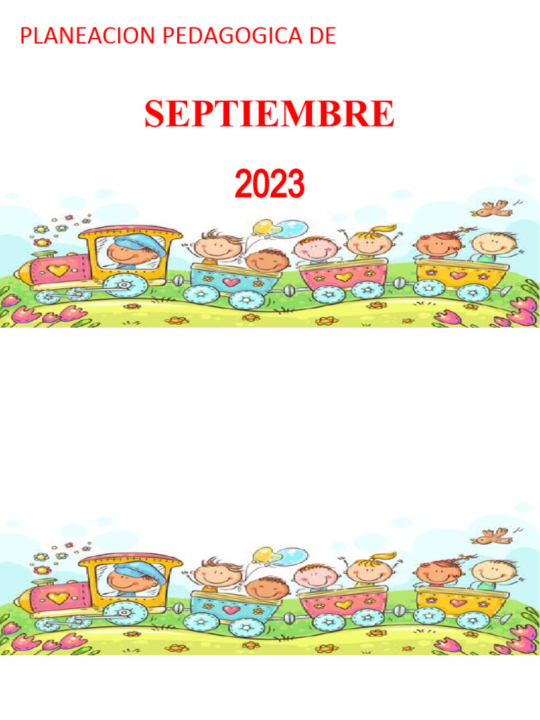 Planeación Pedagógica Septiembre 2023 | PDF | Educación de la primera ...