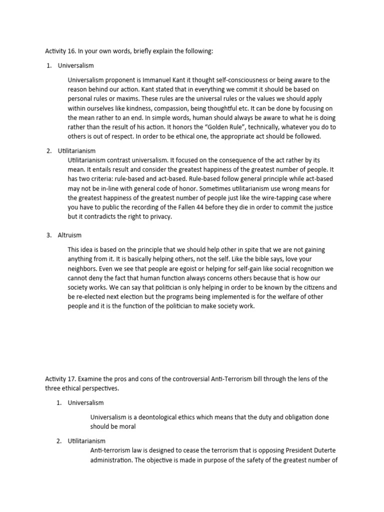 Utilitarianism | PDF | Utilitarianism | Social Work