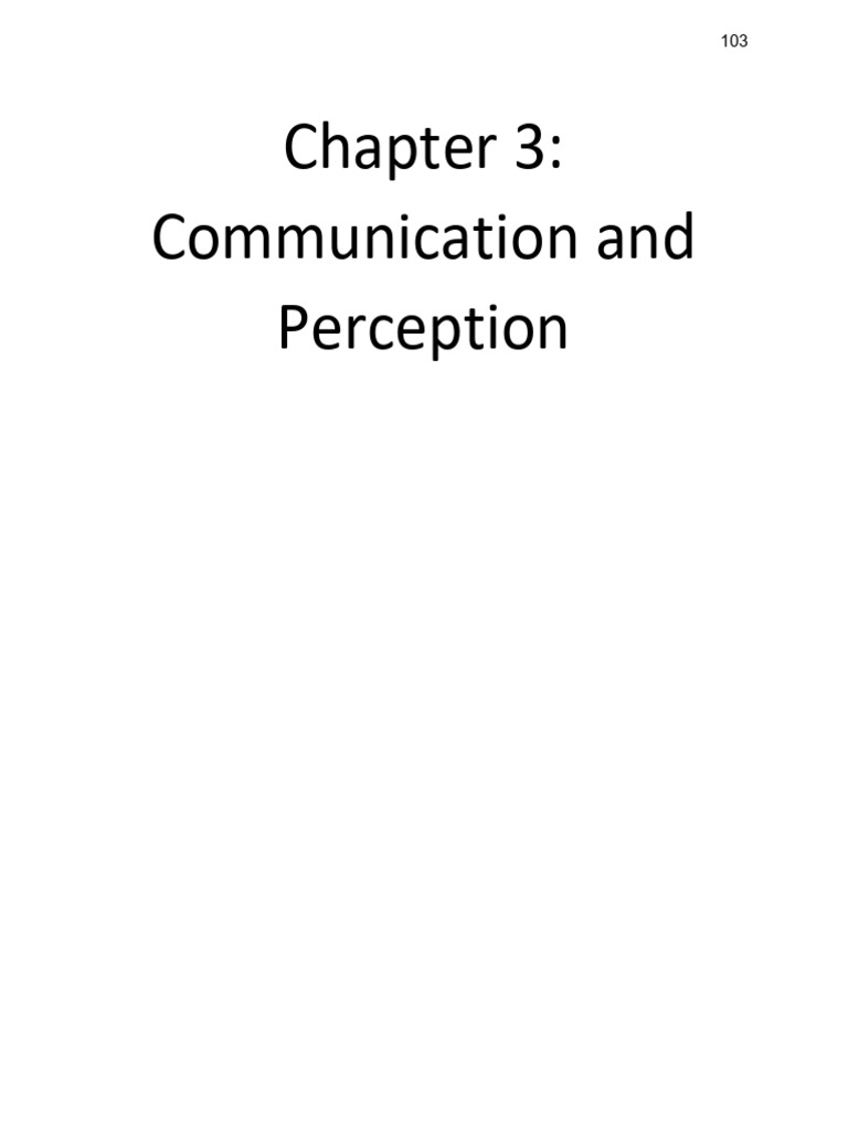 Chapter3 InterpersonalCommunicationTouroOER | Download Free PDF | Perception | Schema (Psychology)
