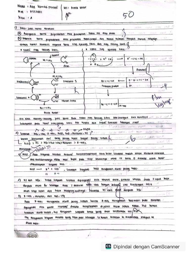 Aan Kartika F - K3321001 - Remed UTS Kimia U | PDF