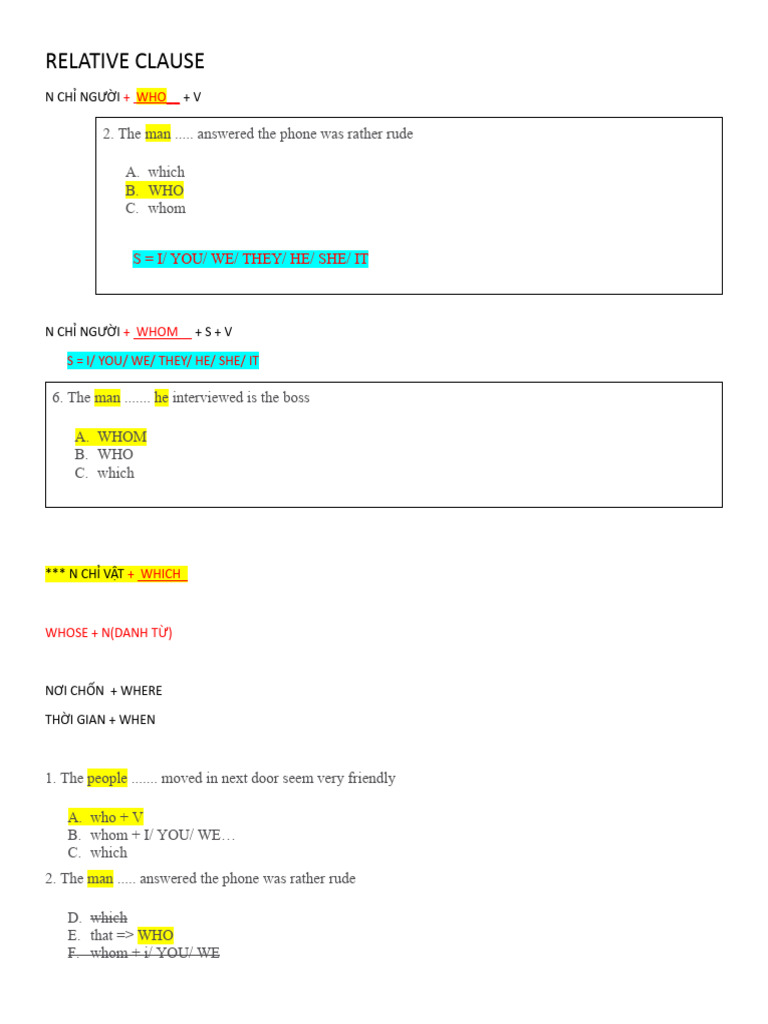 Relative Clause | PDF