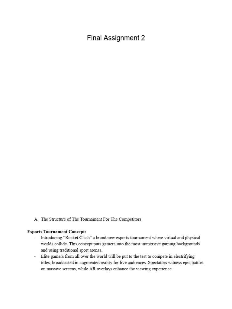 Final Assignment 2-2 | PDF | Sponsor (Commercial) | Tournament