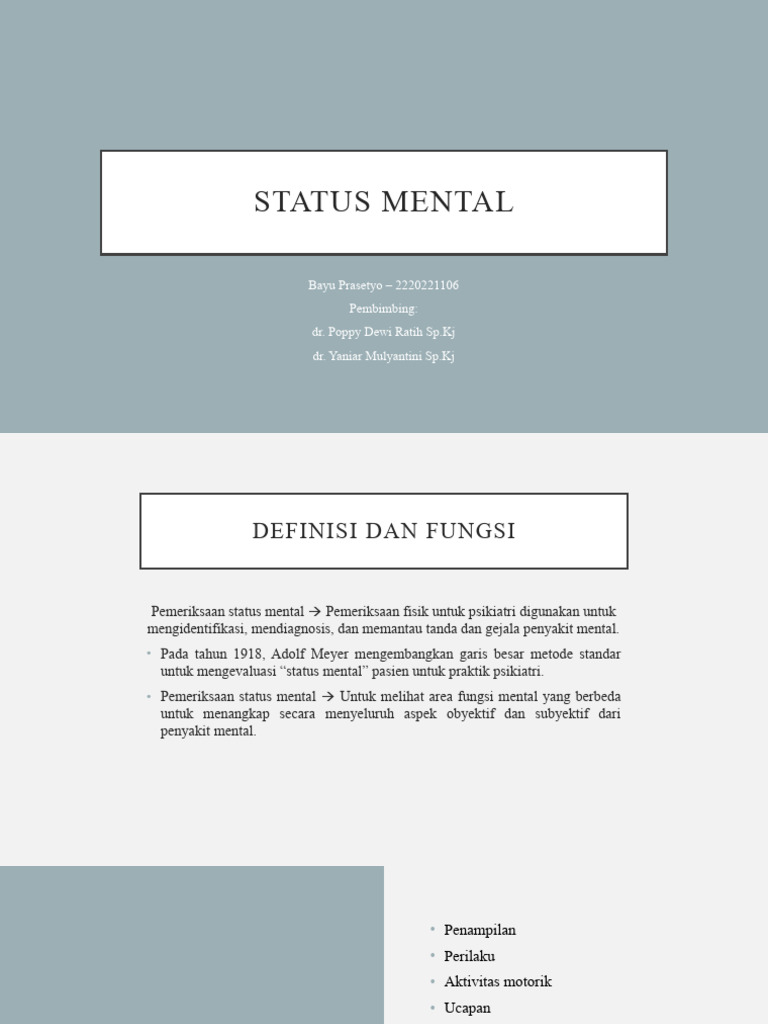 Status Mental JIWA | PDF | Pengembangan Diri | Sains & Matematika