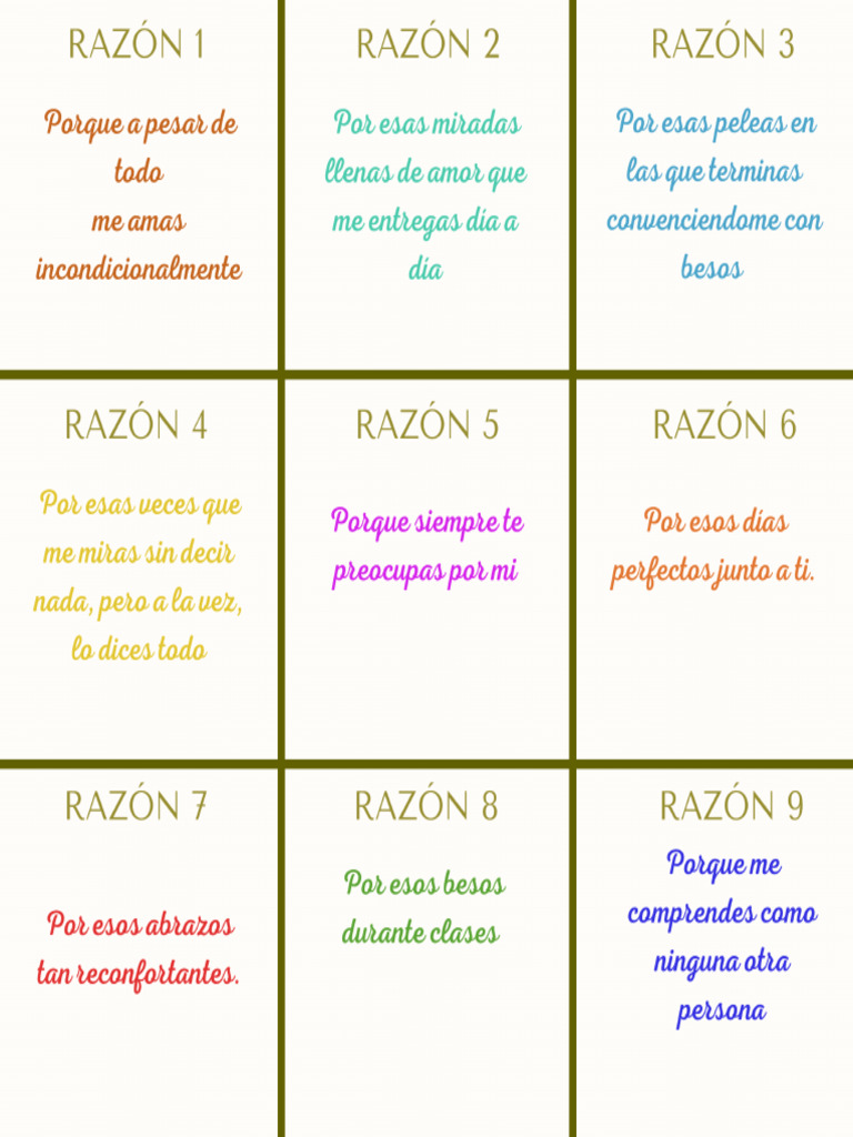 100 Razones Porque Te Amo | PDF