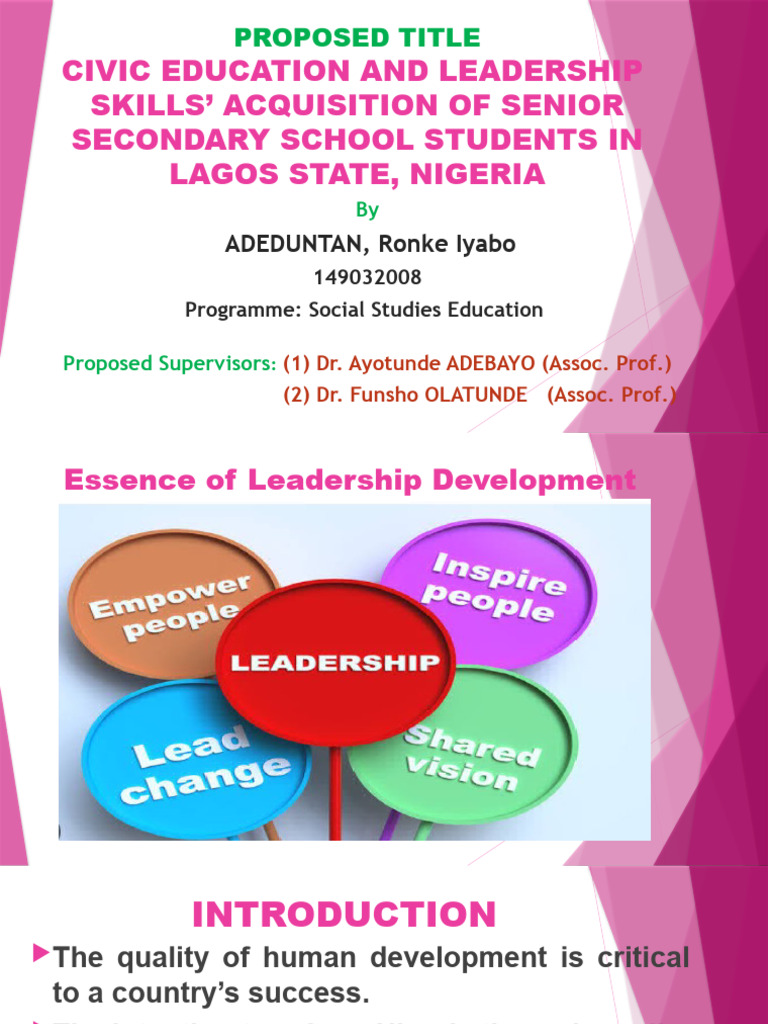 Leadership Skills' Acquisition | PDF | Leadership | Curriculum