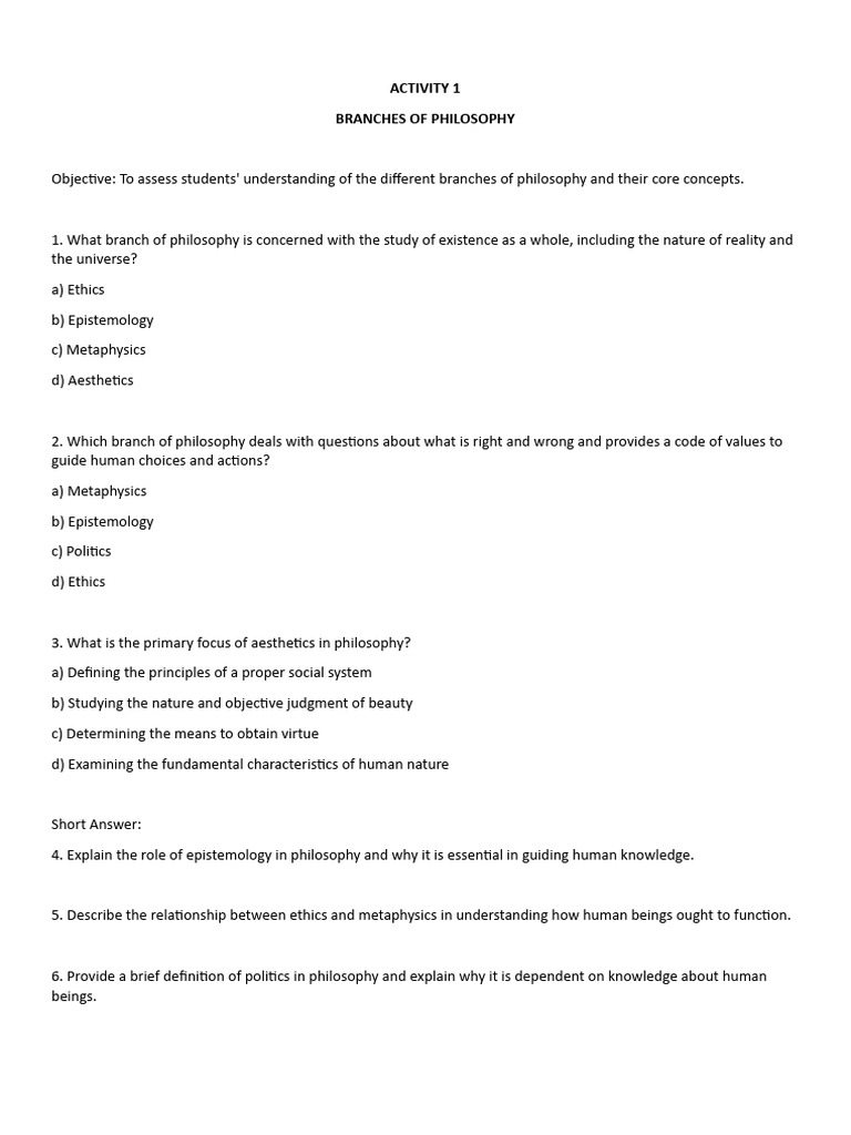 Philo m1 | PDF | Reason | Logic