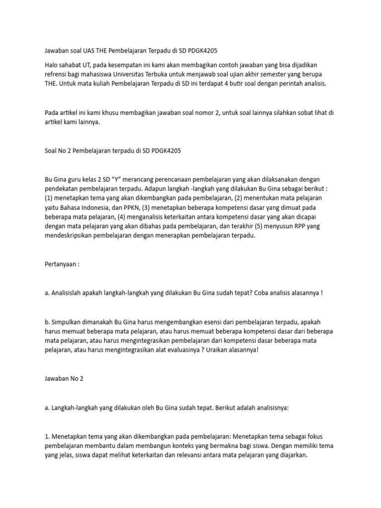 Latihan Soal Uas THE | PDF | Karier & Perkembangan