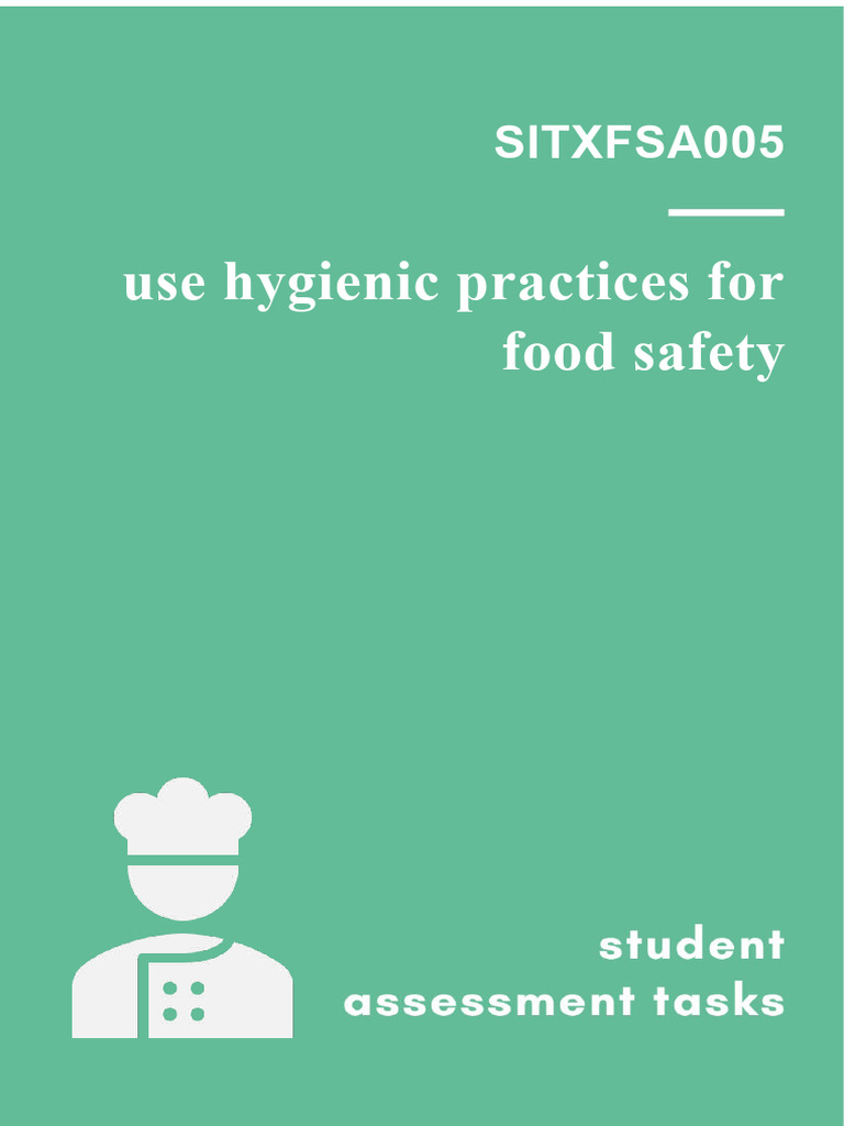 SITXFSA005 Student Assessment Tasks | PDF | Food Safety | Hygiene