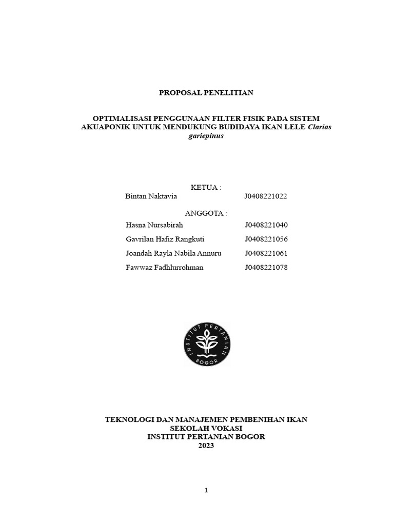 Proposal Penelitian Kel3 - Ujian Revisi | PDF