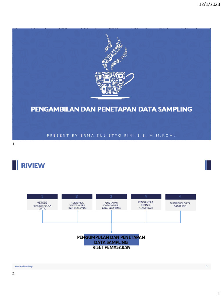 Penetapan Data Sampling | PDF