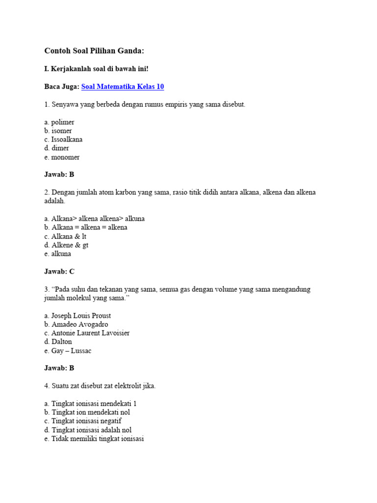 Contoh Soal Pilihan Ganda | PDF | Teknologi & Rekayasa