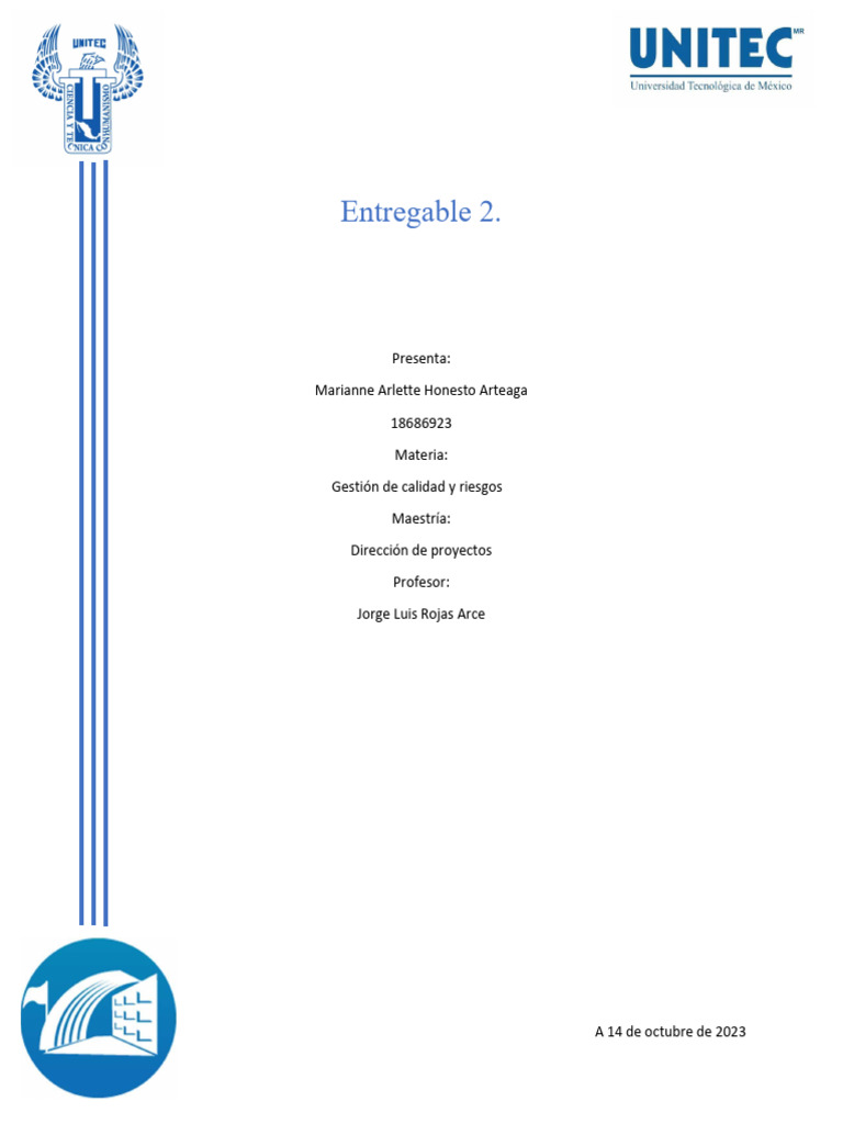 Entregable2 - GCR - Marianne Arlette Honesto Arteaga | PDF | Logística | Planificación