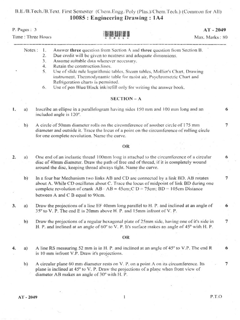 Engineering Drawing | PDF | Geometric Shapes | Classical Geometry