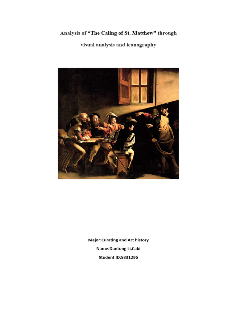 The Caling of St. Matthew | PDF | Jesus | Paintings