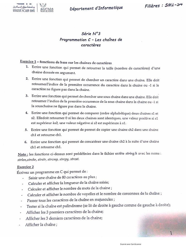 TD 3 Programmation II | PDF TD 3 Programmation II | PDF