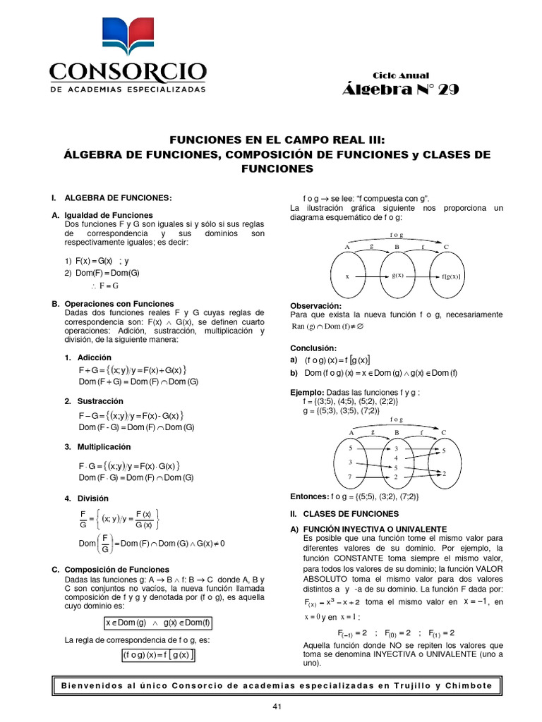 Semana 29 - Funciones Iii - Practica de Clase | PDF | Función (Matemáticas) | Función continua