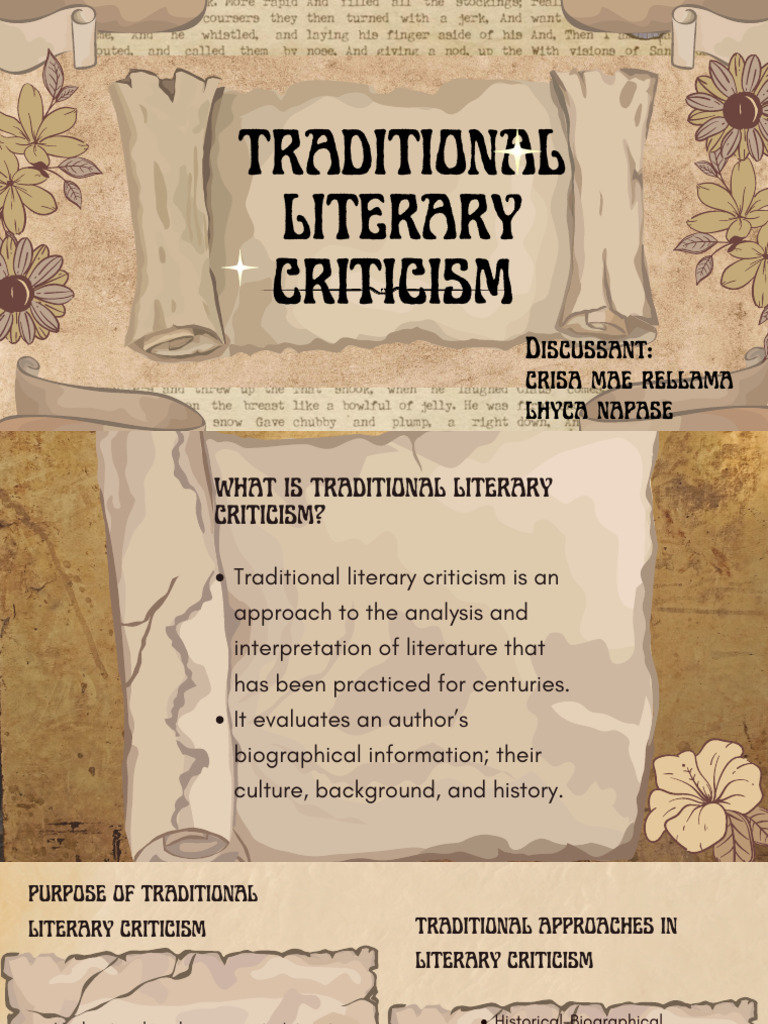 Traditional Literary Criticism | PDF | Literary Criticism