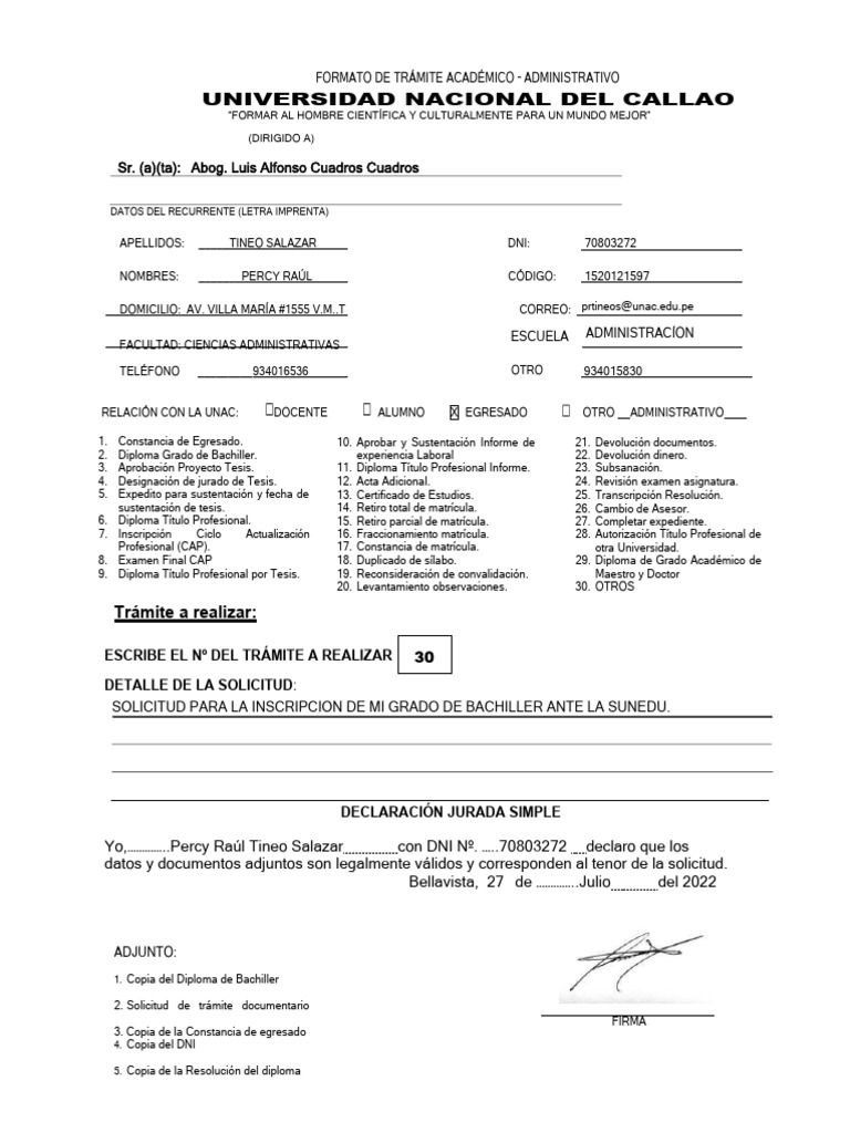 Solicitud Final | PDF