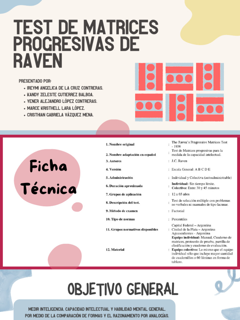 Test RAVEN Exposisión | Descargar gratis PDF | Inteligencia | Science