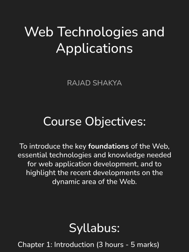 Web Slides Combined | PDF | Internet & Web | World Wide Web