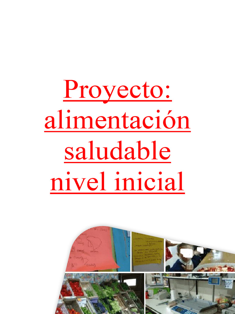 Proyecto Alimentacion Saludable | PDF | Alimentos | Vegetales