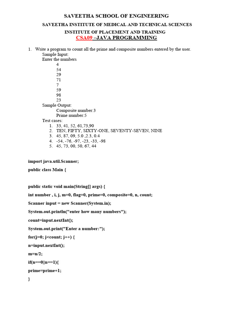 CSA09 Programming in Java Medium | PDF | Computing | Systems Engineering