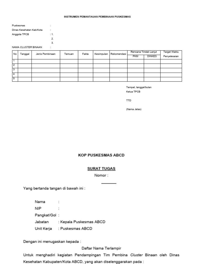 Pendampingan TPCB Puskesmas | PDF