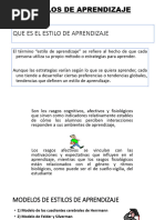 Ritmos y Estilos de Aprendizaje | PDF | Aprendizaje | Evaluación