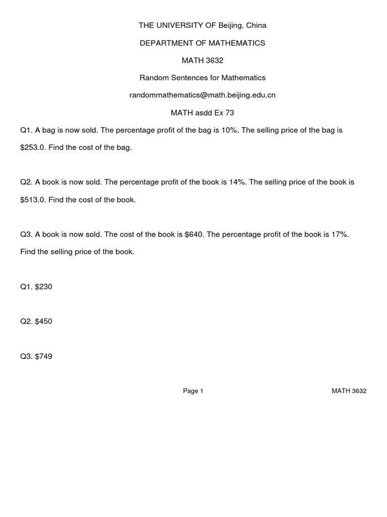 MATH Asdd Ex 73 | PDF