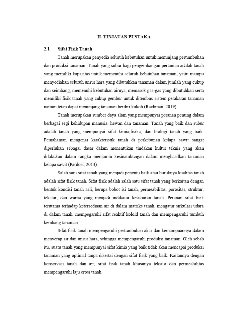 Tinjauan Pustaka Sifat Fisik Tanah-1 | PDF