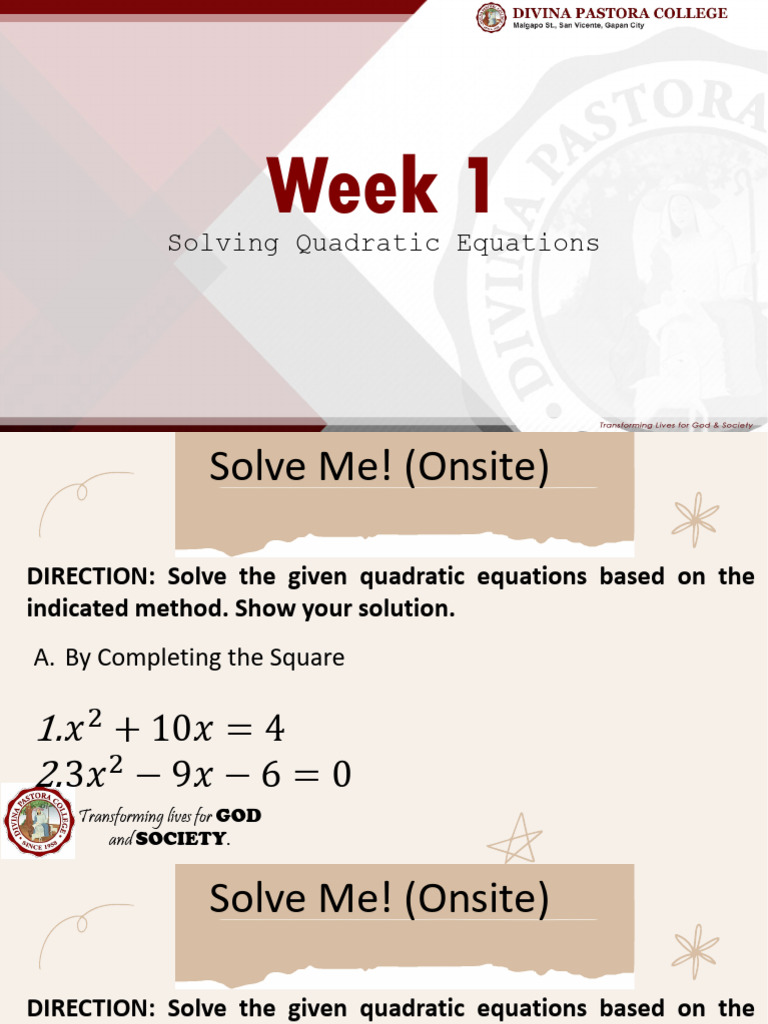 Math Rev | PDF | Quadratic Equation | Mathematical Relations