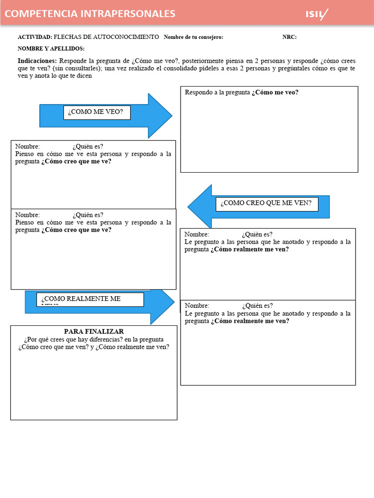Autoconocimiento y Percepción Personal | PDF | Crecimiento personal y ...