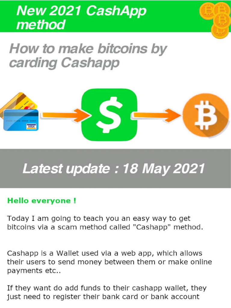 Cashapp-BTC Method&Resources2021 | PDF