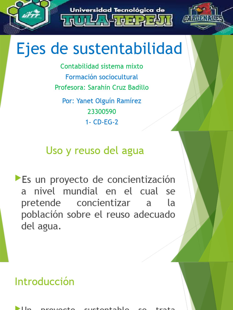 Ejes de Sustentabilidad | PDF | Agua | Sustentabilidad