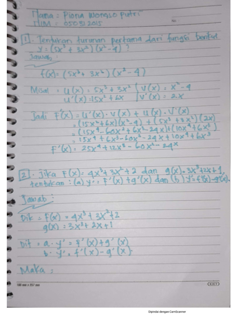 Jawaban Diskusi 6 Matematika Ekonomi | PDF
