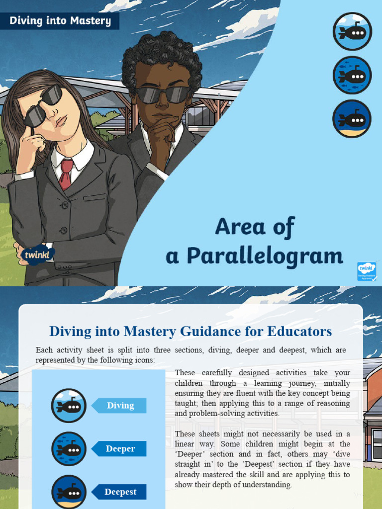 PowerPoint Area of A Parallelogram | PDF | Area | Numbers