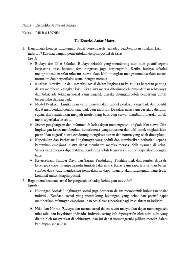 Koneksi Antar Materi-3 | PDF