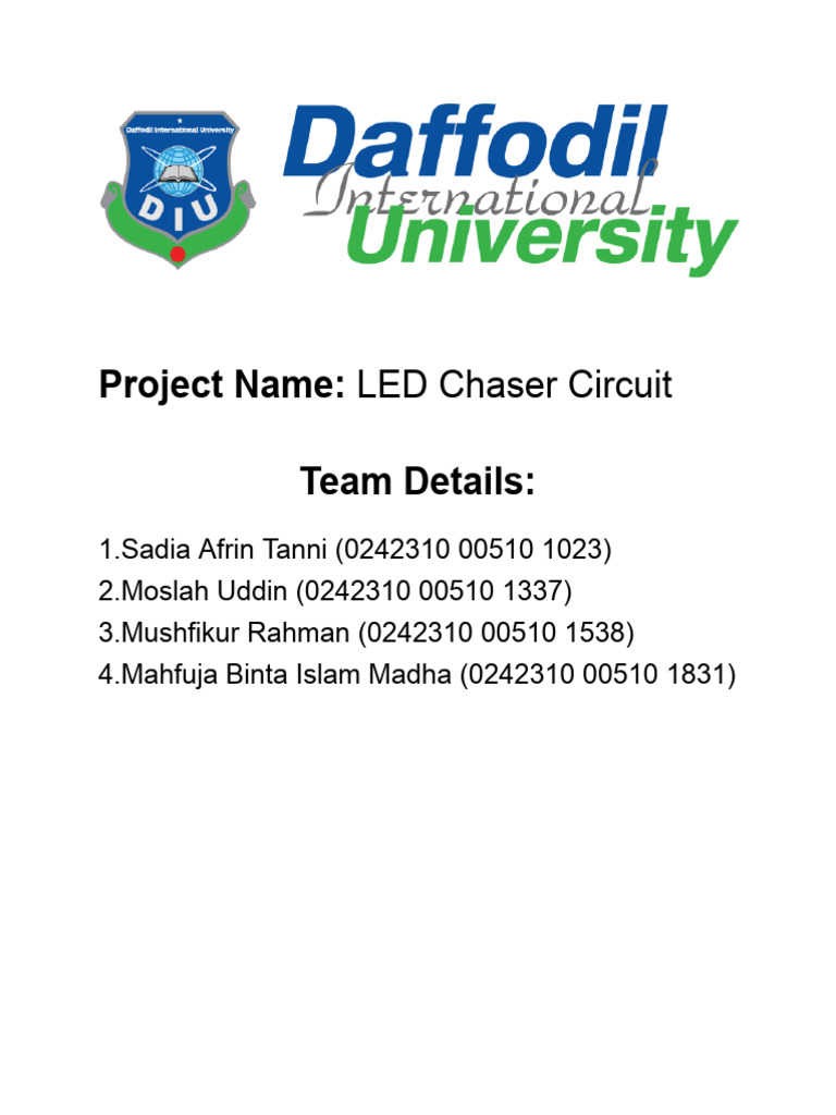 5-Channel LED Chaser Circuit Project | PDF | Technology & Engineering