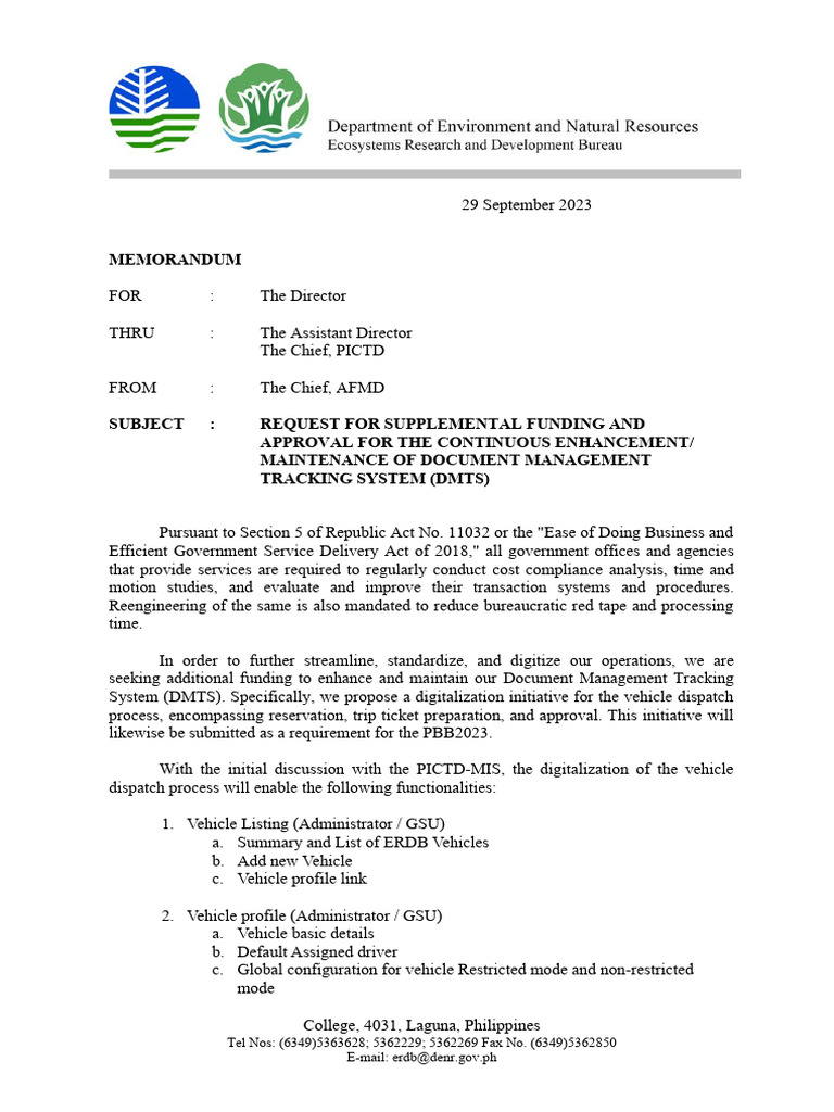 Memo Vehicle Dispatch | PDF | Computing