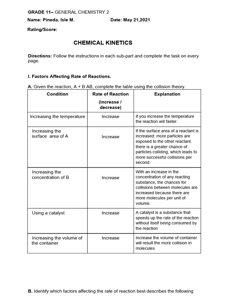 Gen. Chemistry 2 | PDF | Catalysis | Reaction Rate