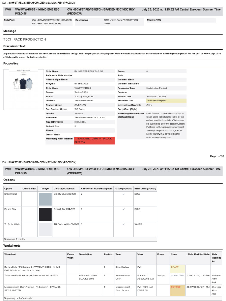 WW0WW41886 - Im Imd Emb Reg Polo Ss-Ow - Bomst - Revsketchgraded MSCMSC ...