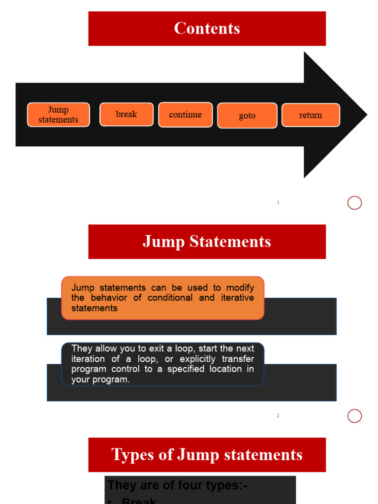 Lecture 2.1.3 Jump Statements | PDF | Control Flow | Computer Engineering