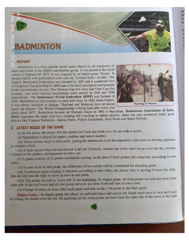 PDF Badminton | PDF