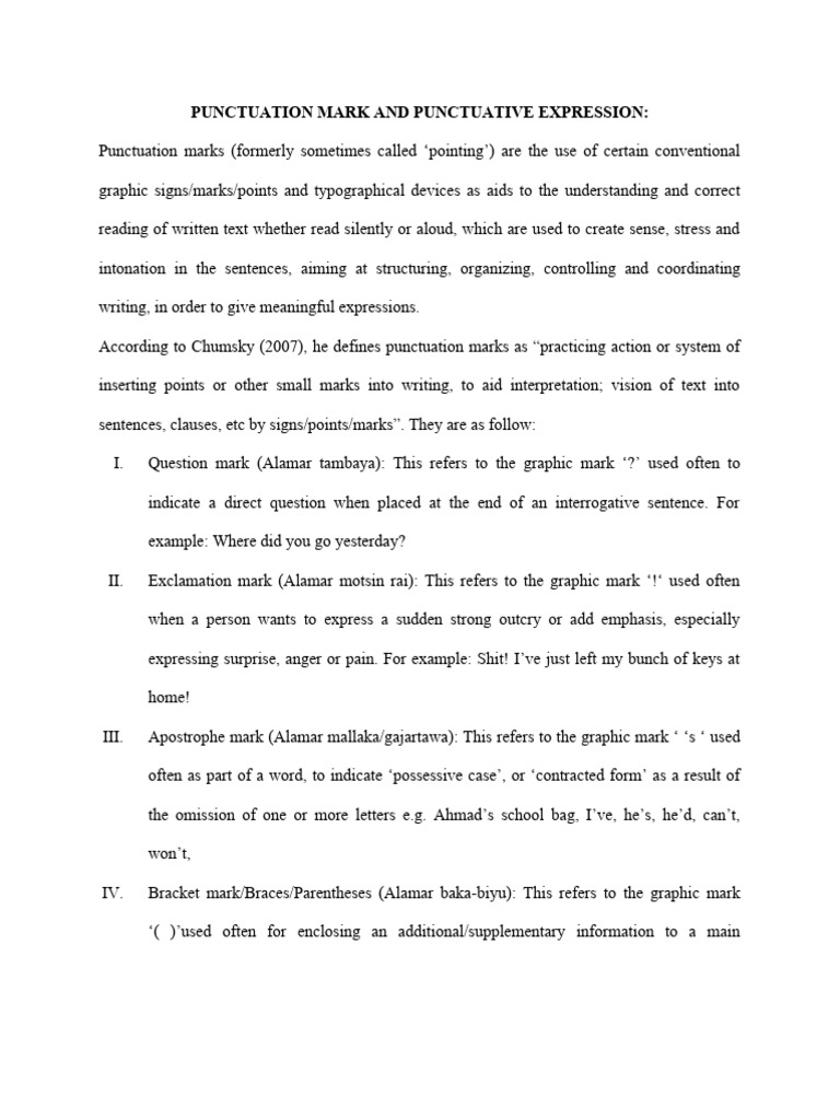 Punctuation Marks | PDF | Punctuation | Bracket