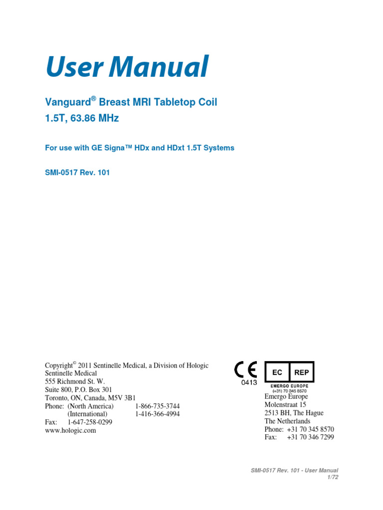1.5T 8CH Breast Coil by Sentinelle - SM - Doc1111870 - 1 | PDF ...