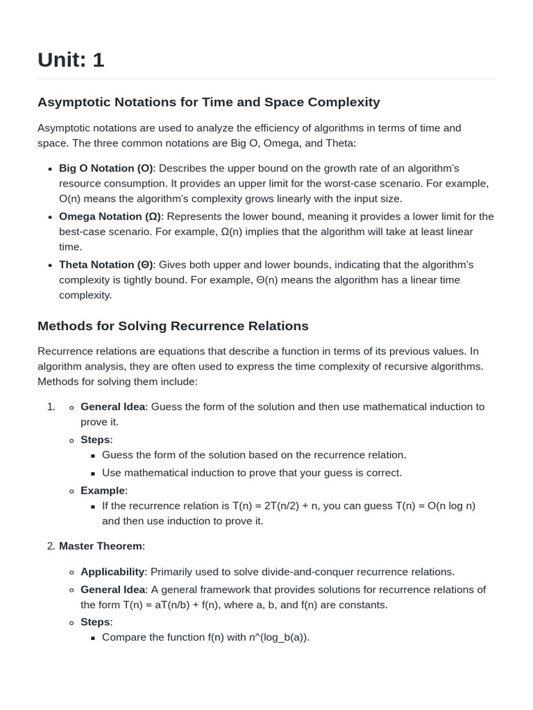DAANotes | PDF | Time Complexity | Computer Science