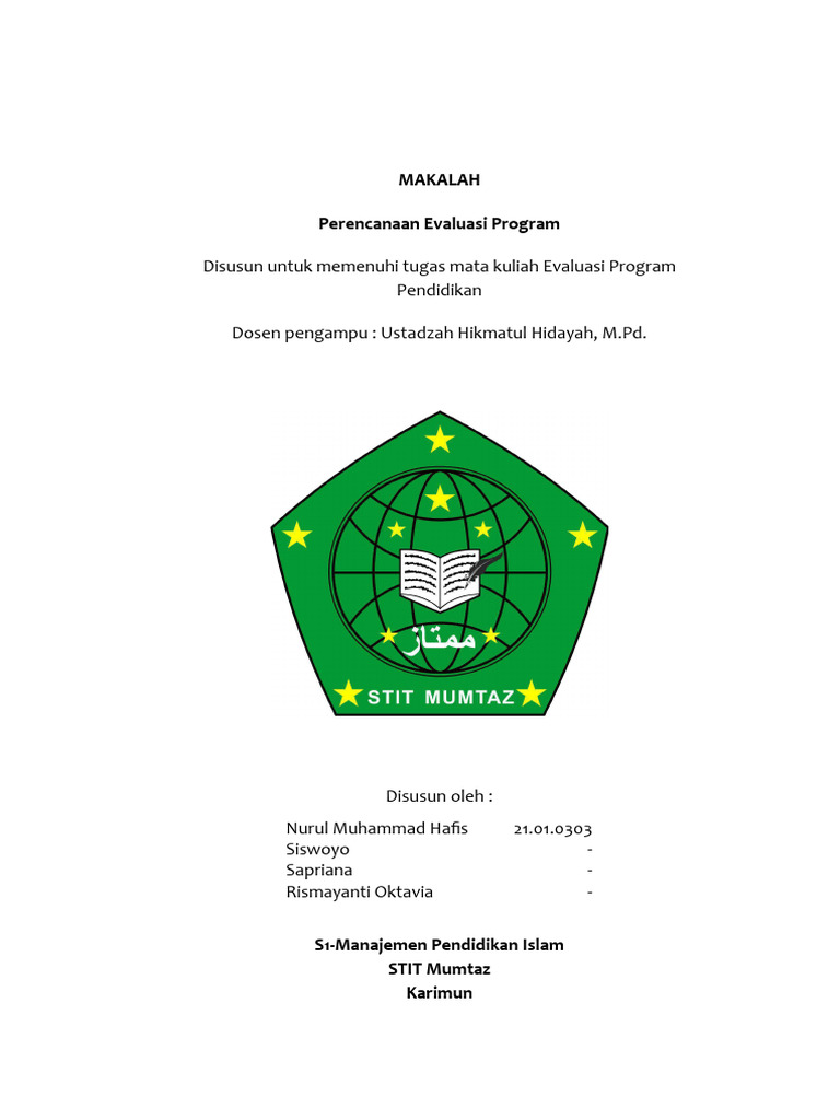 Perencanaan Evaluasi Program | PDF