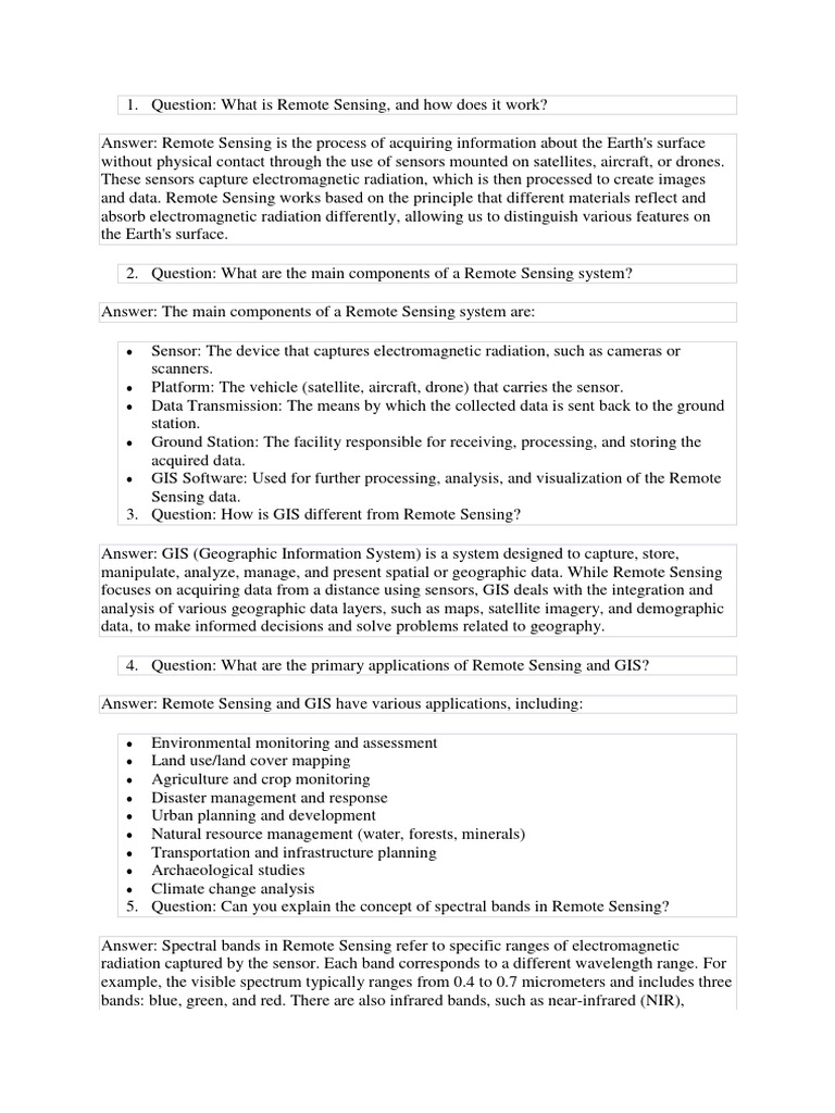Question Gis | PDF | Geographic Information System | Infrared