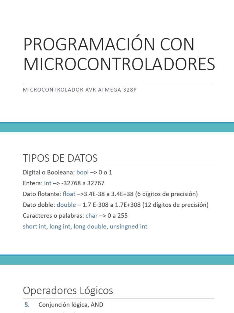 Programación Con Microcontroladores: Microcontrolador Avr Atmega 328P | PDF | Flujo de control ...